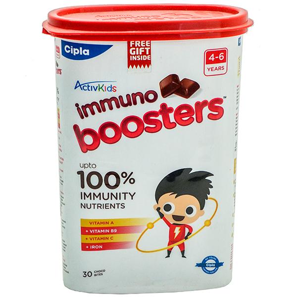 Buy Cipla Active Kids Immuno Boosters(4 - 6 Years) Choco Bites Pack Of ...