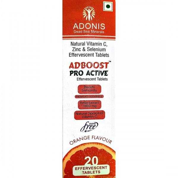 Buy Adboost Pro Active Sugar Free Orange Flavour 20 Effervescent ...