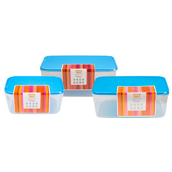 Buy All Time Polka Container Sky Blue (1 x 4500ml,1 x 3000ml & 1 x ...