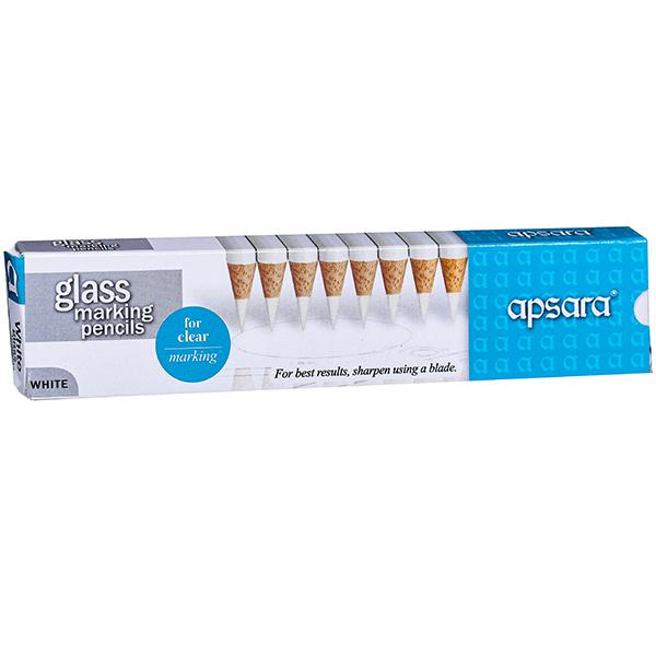 Buy Apsara White Glass Marking Pencils 172 mm 101220001 Pack Of 10 ...