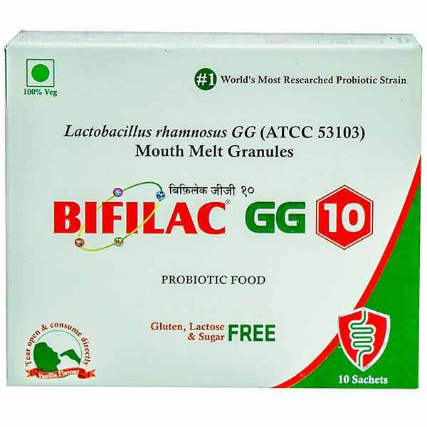 Buy Bifilac GG 10 Probiotic Food Gluten Lactose And Sugar Free Mouth ...