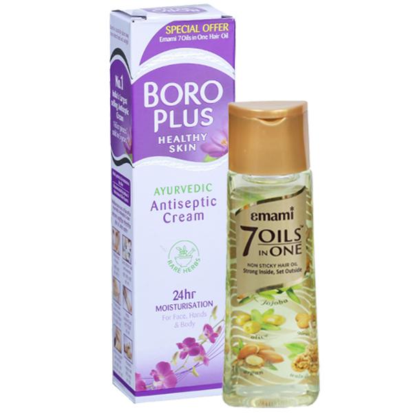 Buy Boroplus Ayurvedic Antiseptic Cream (Free Emami Oils 7 In One 50 ml ...