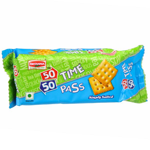 Buy Britannia 50-50 Time Pass Simply Salted Biscuits 39 g Online at the ...