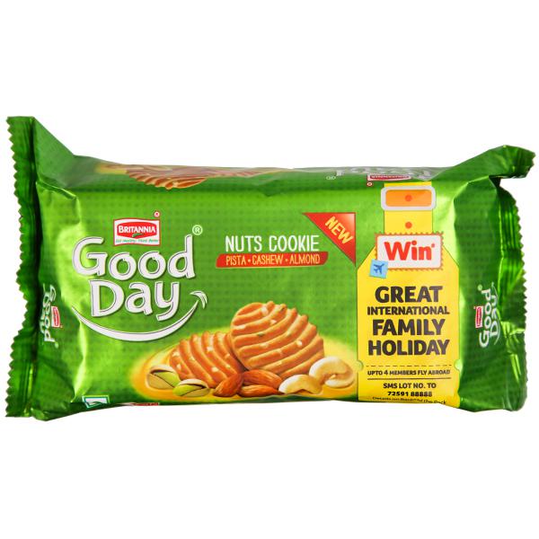 Buy Britannia Good Day Nuts Cookie Biscuits 200 g Online at the Best ...