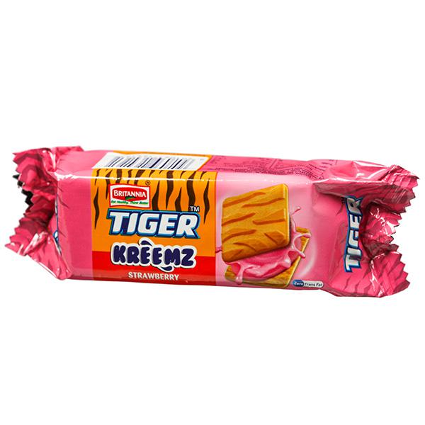 Buy Britannia Tiger Kreemz Strawberry Sandwich Biscuits 43 g Online at ...