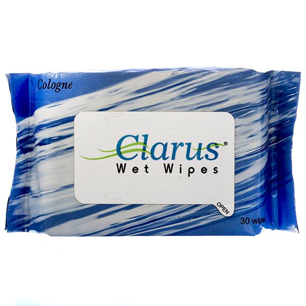 Buy Clarus Cologne Wet Wipes (15 cm x 20 cm) Pack Of 30 Online at the ...