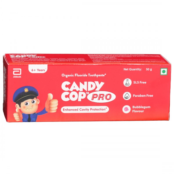 Buy Candy Cop Pro Bubblegum Flavour 6+ Years Toothpaste 50 g Online at ...