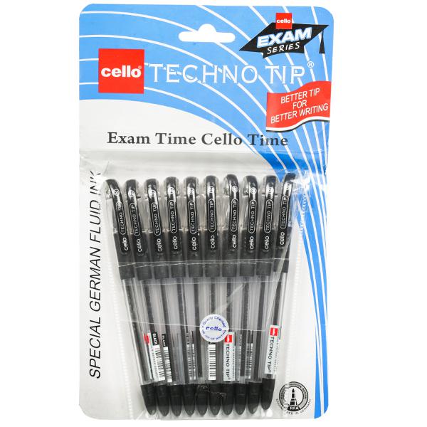 Buy Cello Techno Tip Black Ball Pen Pack Of 10 Online| SastaSundar.com