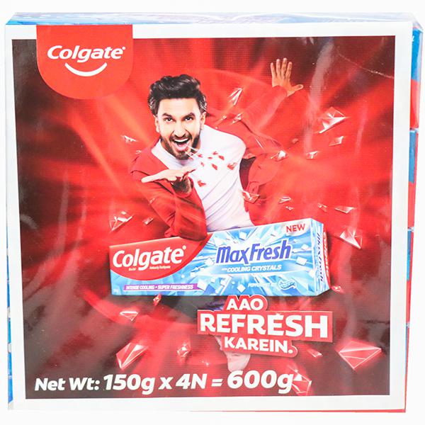 Buy Colgate MaxFresh Anticavity Blue Gel Toothpaste,Pepermint Ice 4 x ...