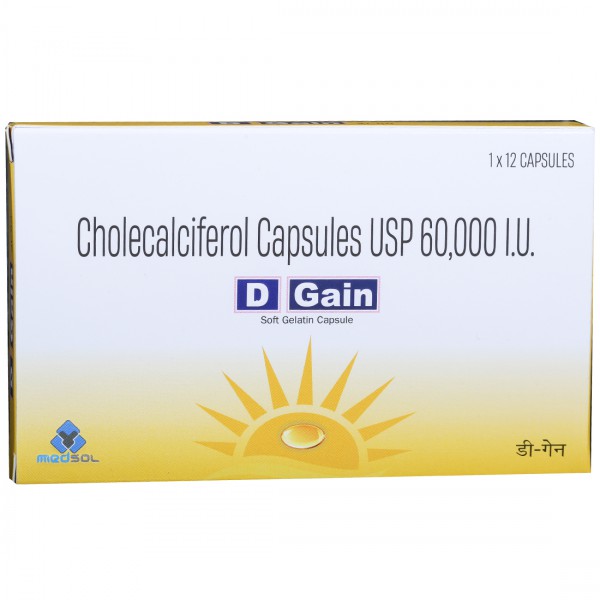 Buy D Gain 60000 IU 12 Soft Gelatin Capsules Online at the Best Price ...