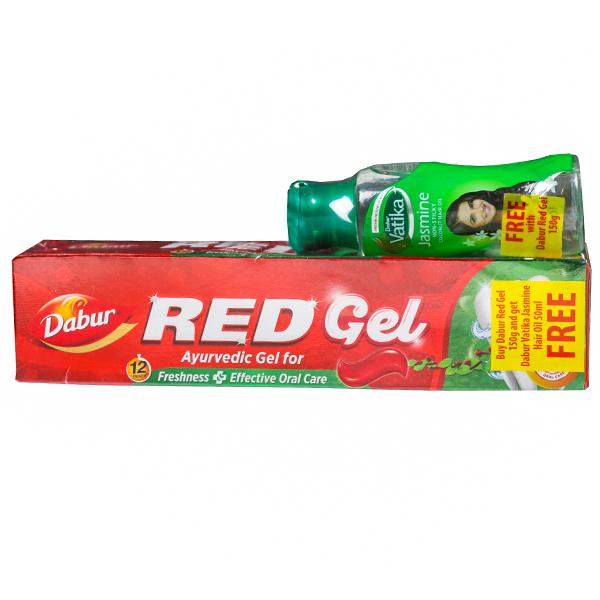 Buy Dabur Red Ayurvedic Gel (Free Dabur Vatika Hair Oil 50 ml) 150 g ...