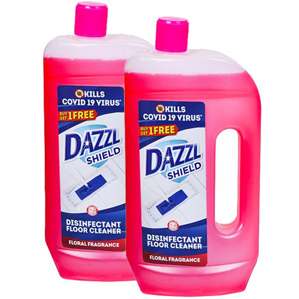 Buy Dazzl Shield Disinfectant Floor Cleaner Floral Fragrance (Buy 1 Get ...