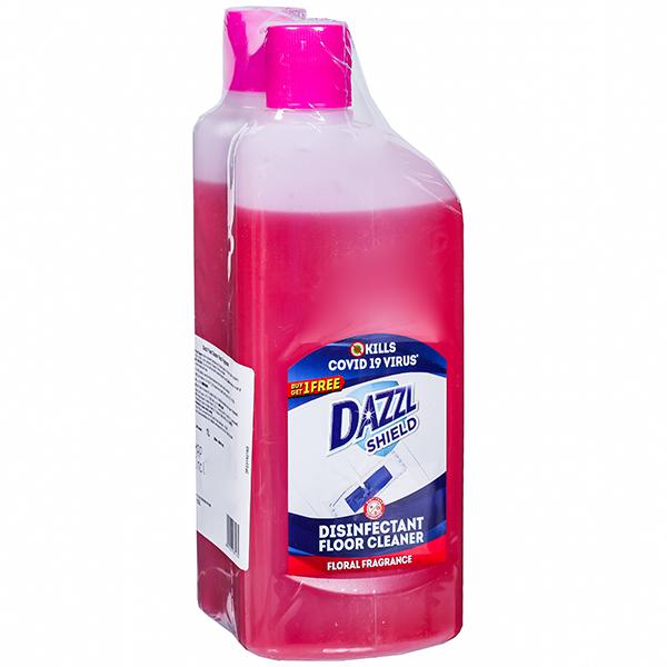 Buy Dazzl Shield Disinfectant Floor Cleaner Floral Fragrance (Buy 1 Get ...