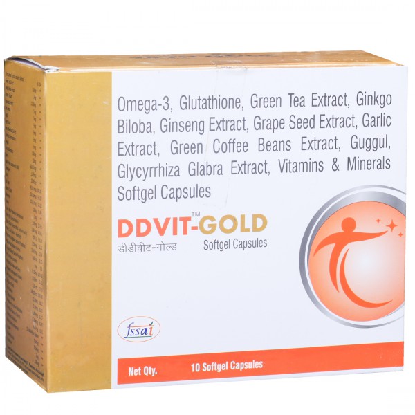 Buy Ddvit Gold 10 Softgel Capsules Online at the Best Price | SastaSundar