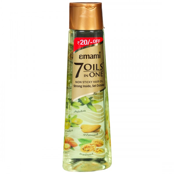 Buy Emami 7 Oils In One Non Sticky Hair Oil (Rs. 20 Off) 200 ml Online ...