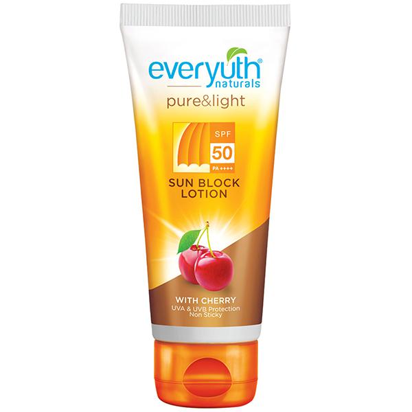 Buy Everyuth Naturals Pure & Light Spf 50 Pa+++ Sun Block Lotion 50 g ...