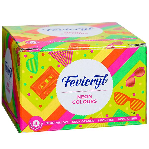Buy Fevicryl Neon Colours 4 x 15 ml Online| SastaSundar.com