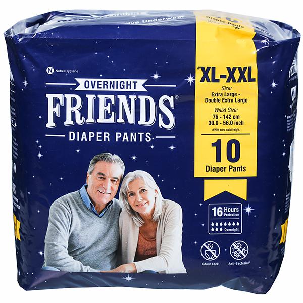 Buy Friends Overnight Adult Diaper Pants XL - XXL Pack Of 10 Online at ...