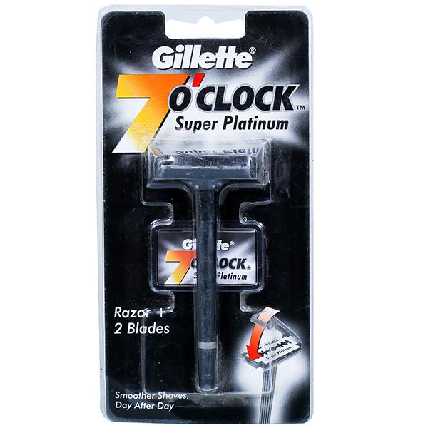 Buy Gillette (7) O Clock Super Platinum Razor Online| SastaSundar.com