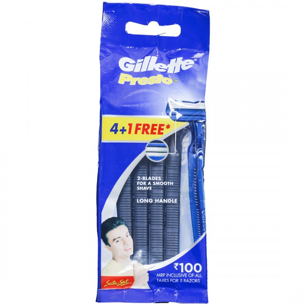 Buy Gillette Presto Razor (Buy 4 Get 1 Free) Pack Of 5 Online at the ...