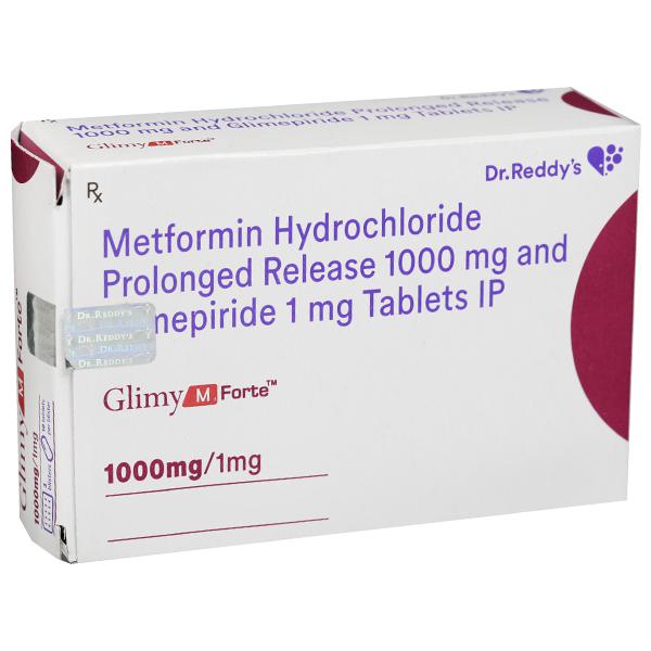 Buy Glimy M Forte Tablet (10 Tab) Online | Uses, Price & Side Effects ...