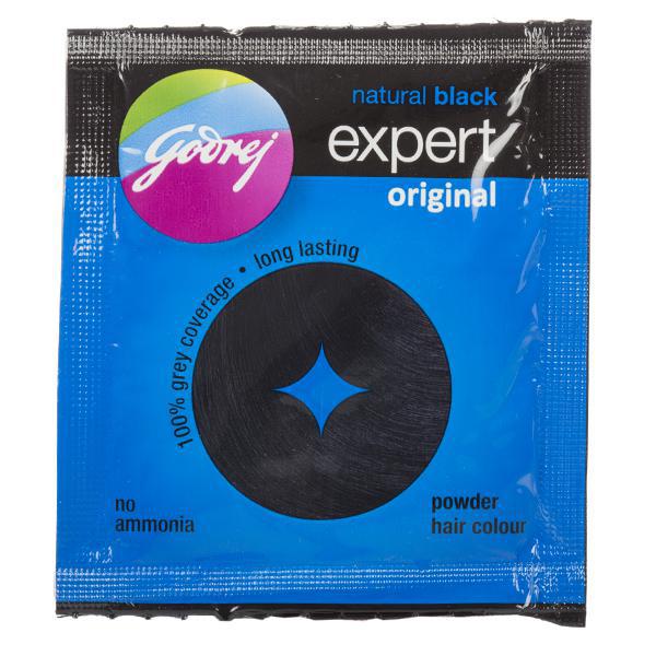 Buy Godrej Expert Original Natural Black Hair Color Powder 3 g Online ...