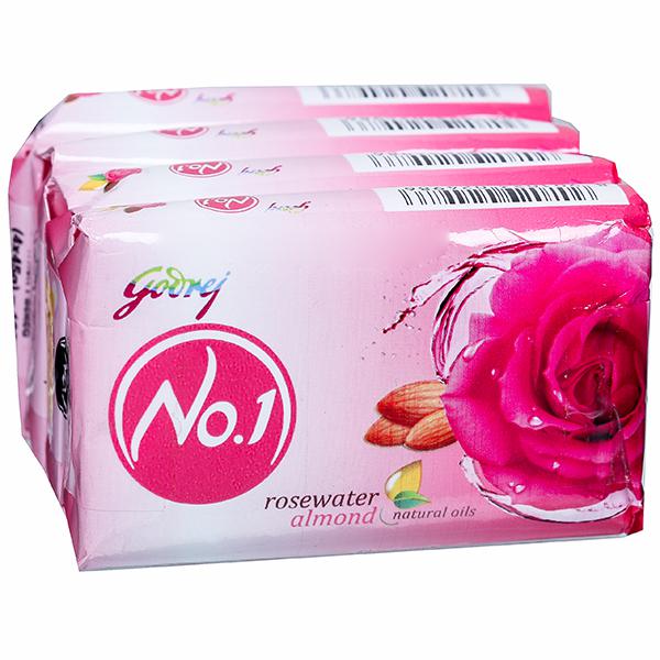 Buy Godrej No.1 Rosewater And Almonds Soap 4 x 45 g Online at the Best ...