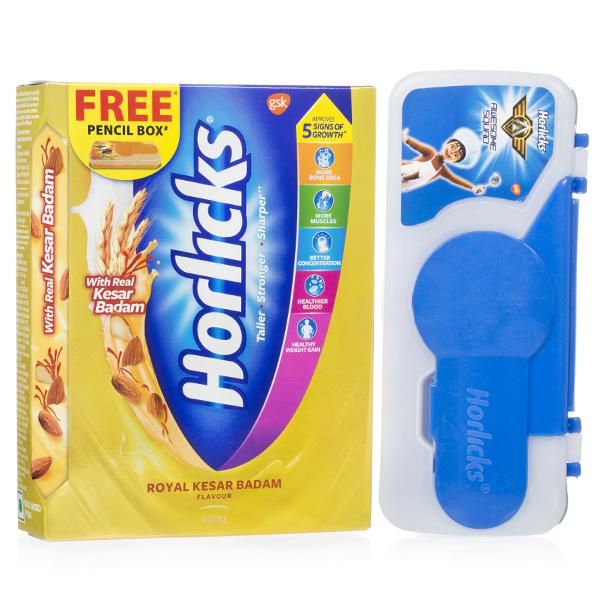 Buy Horlicks Royal Kesar Badam Powder Refill (Free Pencil Box) 400 g ...