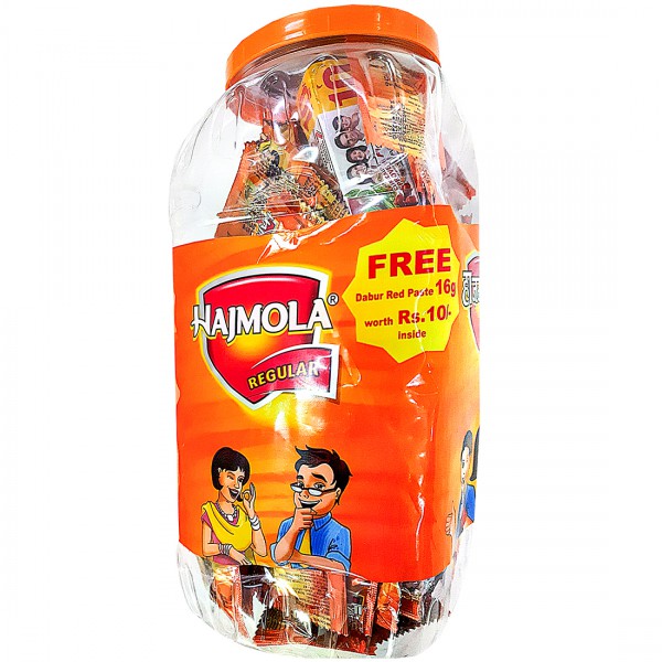 Buy Hajmola Regular Jar (Free Dabur Red Paste 16 g worth Rs. 10) 170 x ...