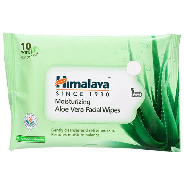 Buy Himalaya Moisturizing Aloe Vera Facial Wipes (200 x 158 mm) Pack Of ...