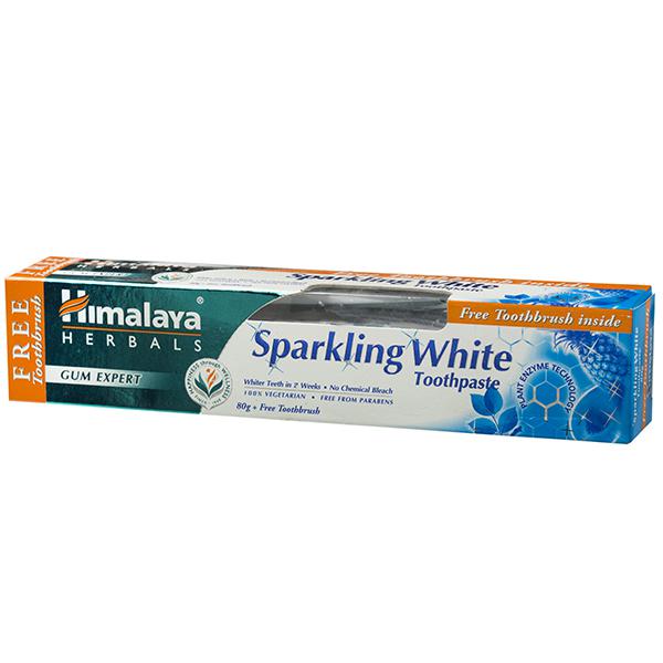 Buy Himalaya Sparkling White Toothpaste (Free Toothbrush) 80 g Online ...