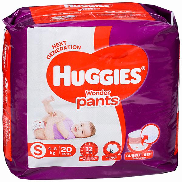 Buy Huggies Wonder Pants S (4 - 8 kg) Pack Of 20 Online at the Best ...