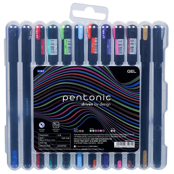 Buy Linc Pentonic Assorted Gel Pen Pack Of 12 Online at the Best Price ...