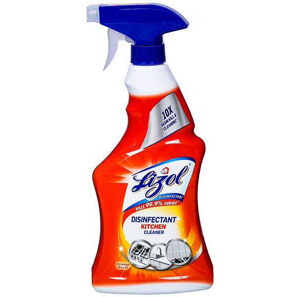 Buy Lizol Disinfectant Kitchen Cleaner Orange Brust 450 ml Online at ...