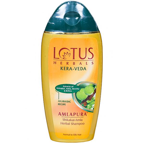 Buy Lotus Herbals Kera-Veda Amlapura Shikakai-Amla Herbal Shampoo 200 ...