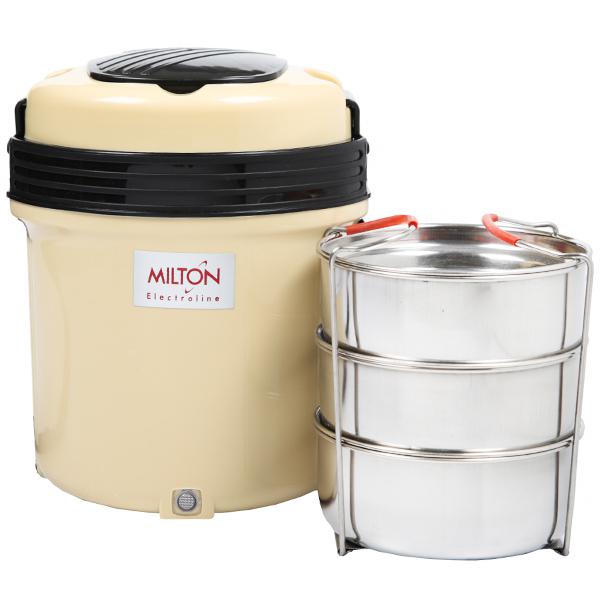Buy Milton Electron 3 Tiffin Box Off White Online at the Best Price ...