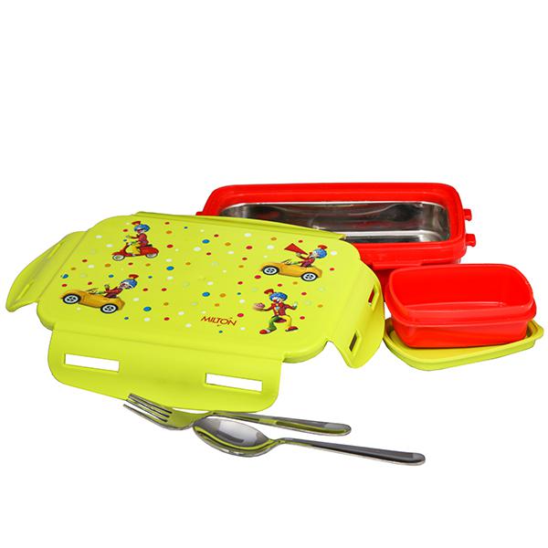 Buy Milton Steely Mini Insulated Tiffin Box Green Online at the Best ...