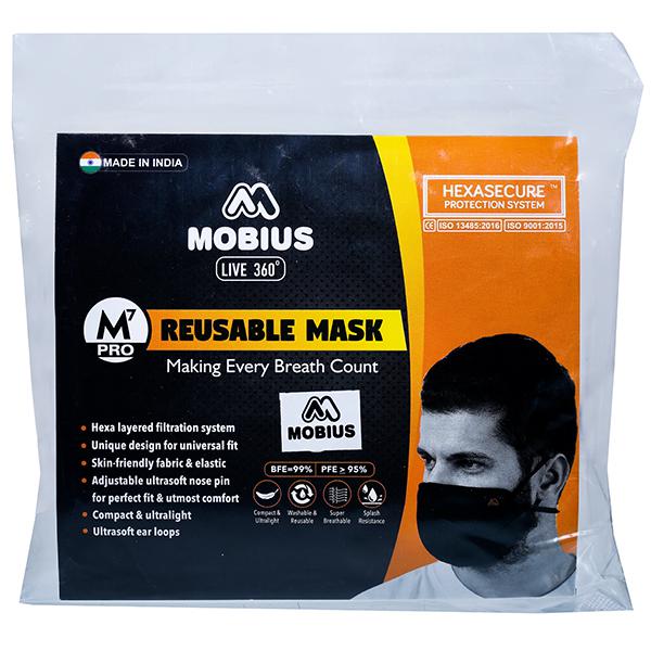 Buy Mobius Reusable M7 Pro Face Mask Navy Blue L Online at the Best ...