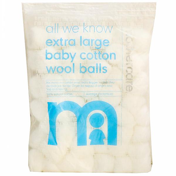 Buy Mothercare All We Know Extra Large Baby Cotton Wool Balls Pack Of ...