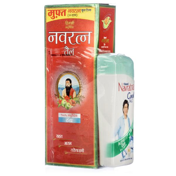 Buy Navratna Oil (Free Navratna Cool Talc ) 100 ml Online at the Best ...