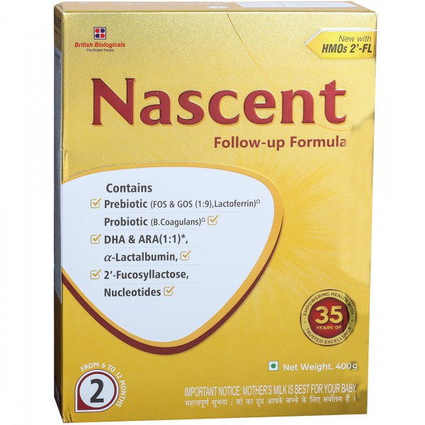Buy Nascent 2 Infant Formula Powder Refill 400 g Online at the Best ...
