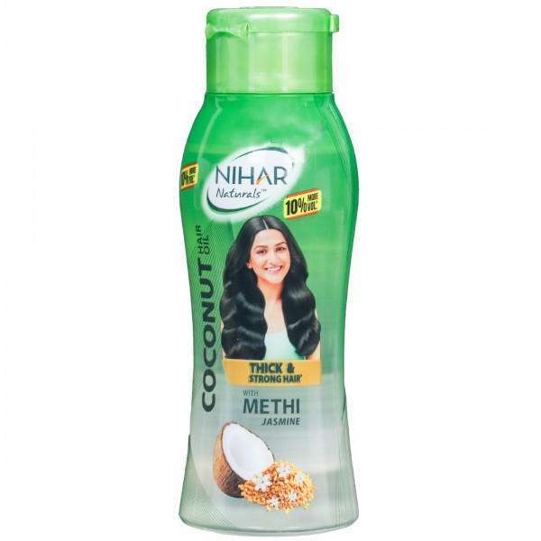 Buy Nihar Naturals Coconut Hair Oil with Methi Jasmine (10% More Volume) 99 ml Online at the ...
