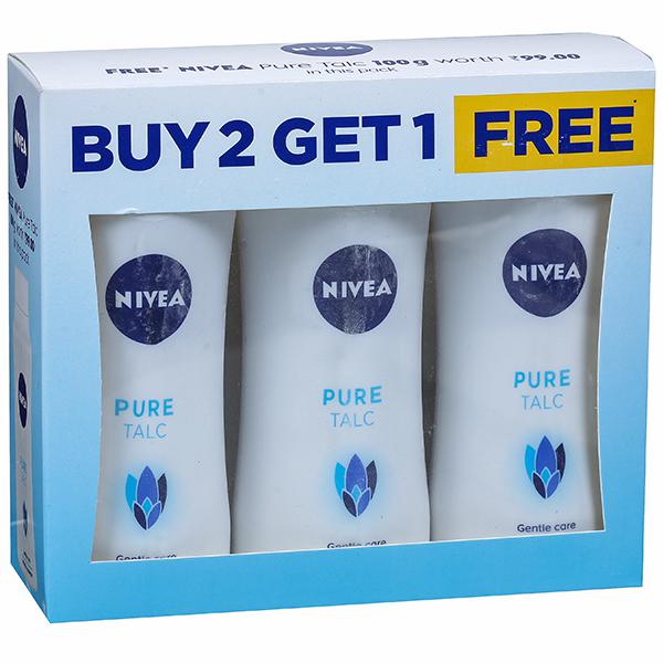 Buy Nivea Pure Talc (Buy 2 Get 1 Free ) 3 x 100 g Online at the Best ...
