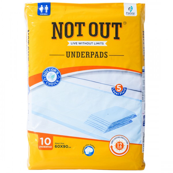 Buy Not Out Underpads 60 x 90 cm Pack Of 10 Online at the Best Price ...