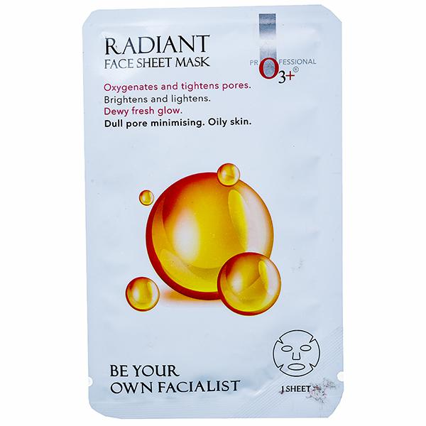 Buy O3+ Professional Radiant Face Sheet Mask 30 g Online| SastaSundar.com