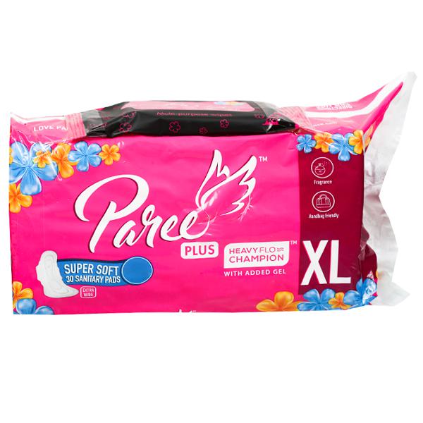 Buy Paree Plus Super Soft (XL) Sanitary Pads Pack Of 30 Online at the ...