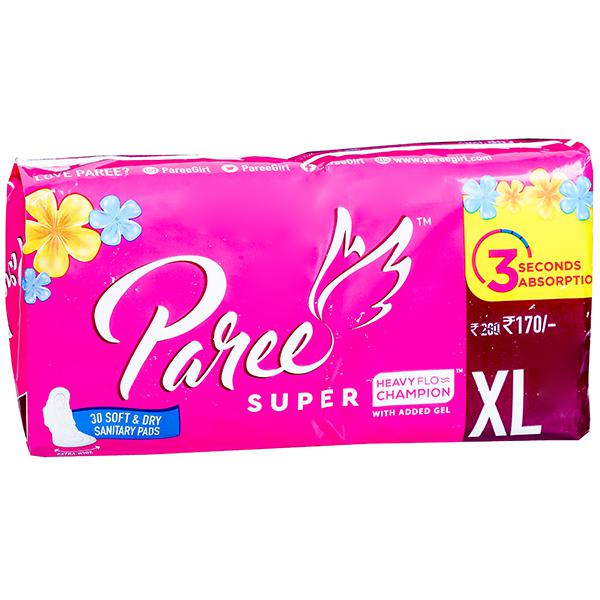 Buy Paree Super Soft & Dry XL Sanitary Pads Pack Of 30 Online at the ...