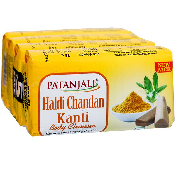 Buy Patanjali Haldi Chandan Kanti Body Cleanser (Save Rs 5) 4 x 75 g ...