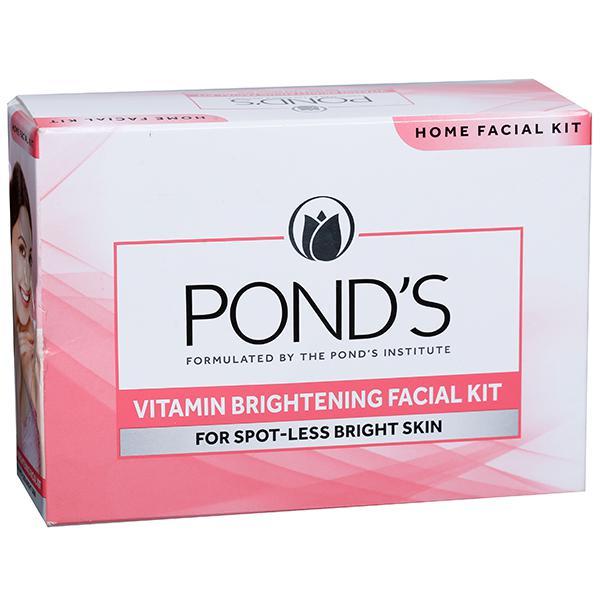 Buy Ponds Vitamin Brightening Home Facial Kit (60 g + 20 ml) Online ...