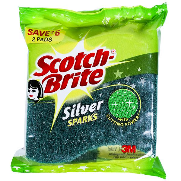 Buy Scotch Brite Silver Sparks Scrub Pads 7 cm x 7.5 cm (Save Rs 5 ...
